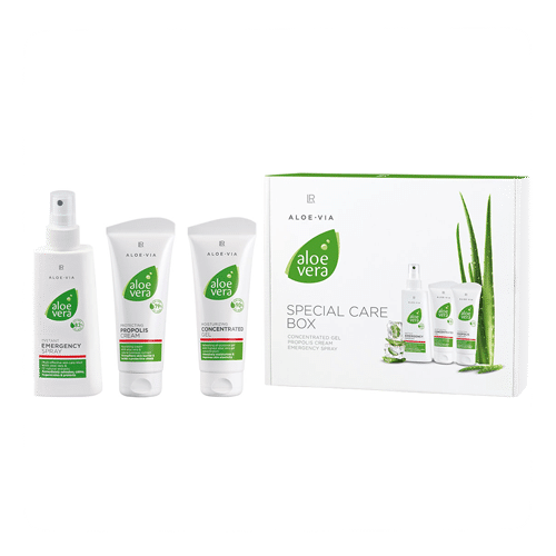Aloe Vera Box. Voordeel geschenk voor u. Drie producten in een doos.